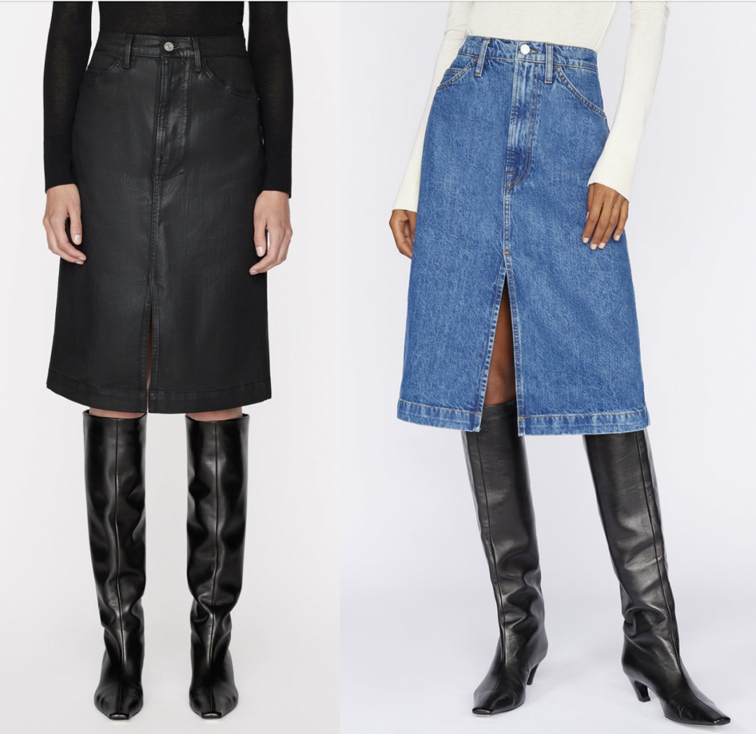 This Fall 2022 Trend Redefined the Long Denim Skirt - Madison to Melrose