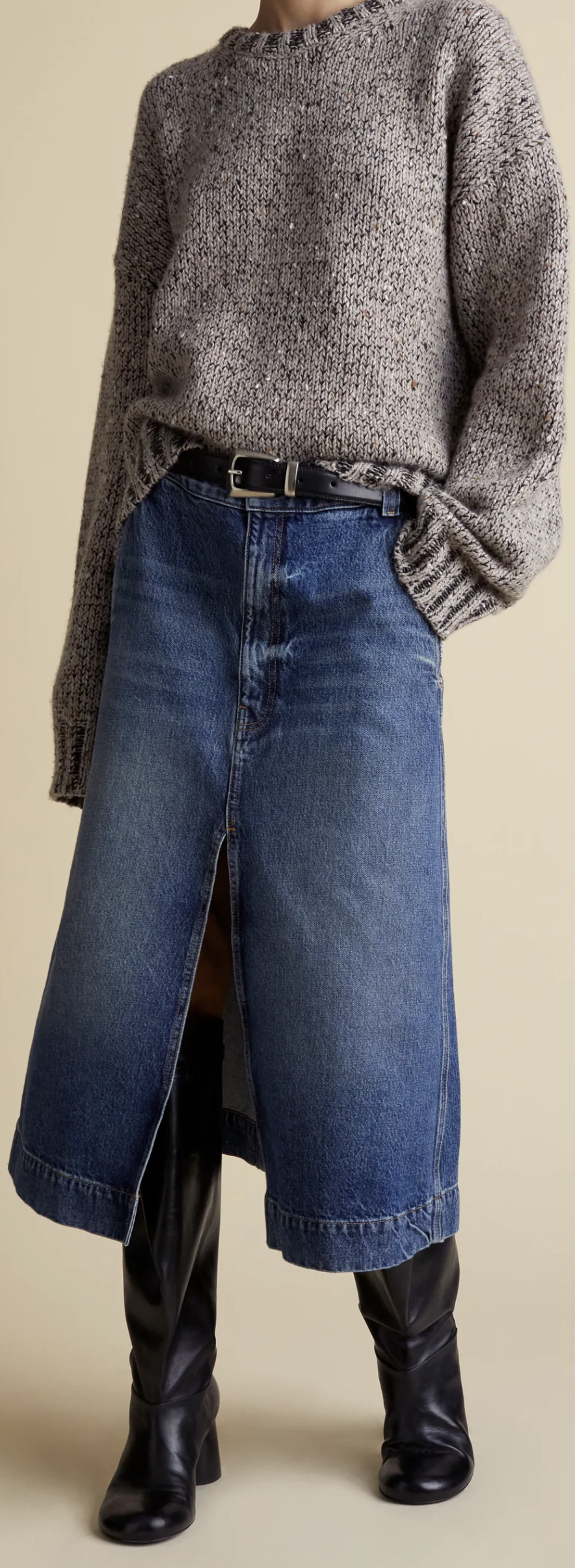 This Fall 2022 Trend Redefined the Long Denim Skirt - Madison to Melrose